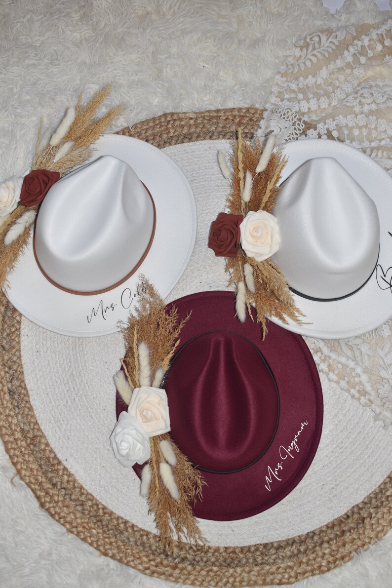 Bride Fedora Hat, MULTIPLE COLOR OPTIONS, Bride Hat, Bridal Hat ...