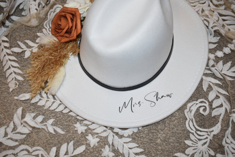 Bride Fedora Hat Boho Hat Bride Hat Bridal Hat Wedding - Etsy