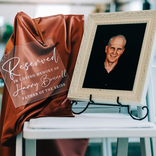 Reserved Sign Wedding Memorial Wedding Sign Wedding Chair - Etsy
