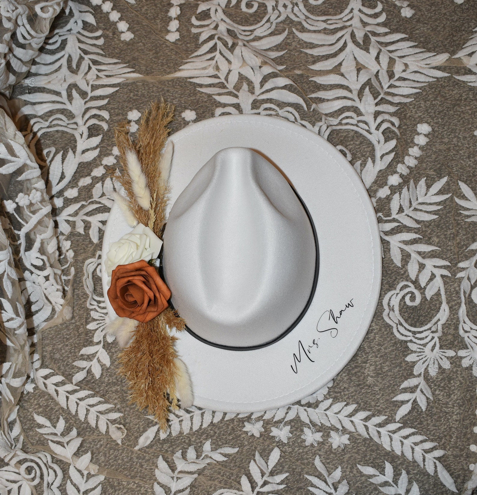 Bride Fedora Hat Boho Hat Bride Hat Bridal Hat Wedding - Etsy
