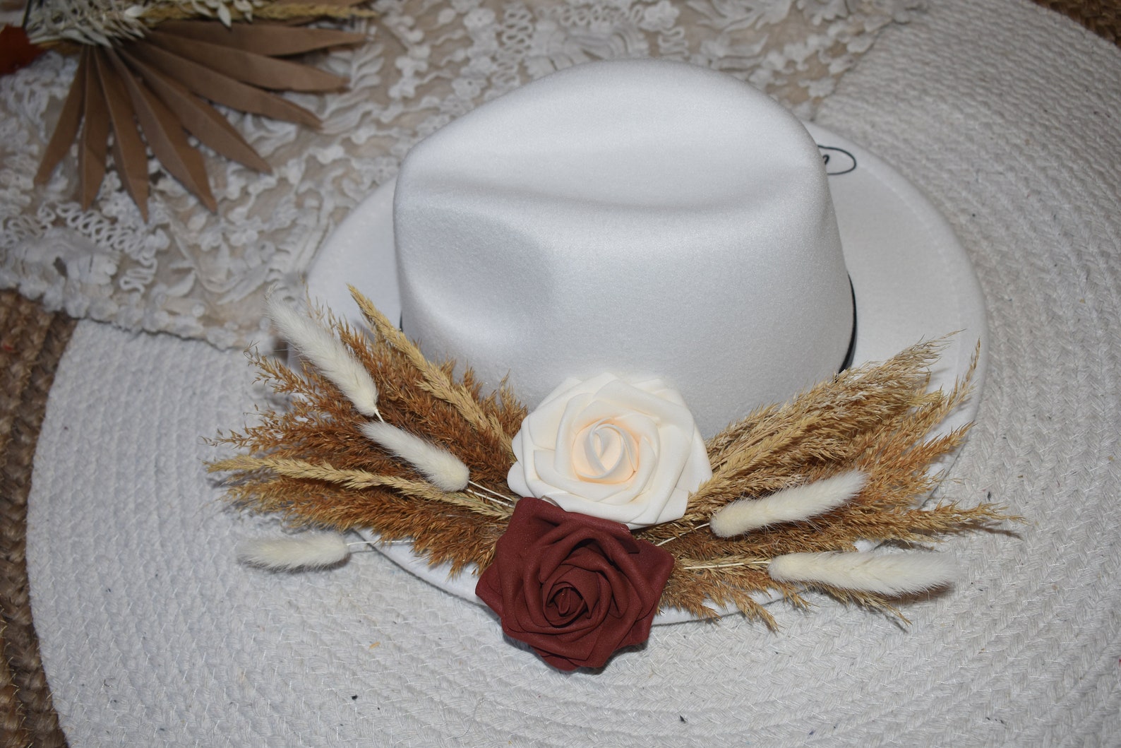 Bride Fedora Hat, MULTIPLE COLOR OPTIONS, Bride Hat, Bridal Hat ...