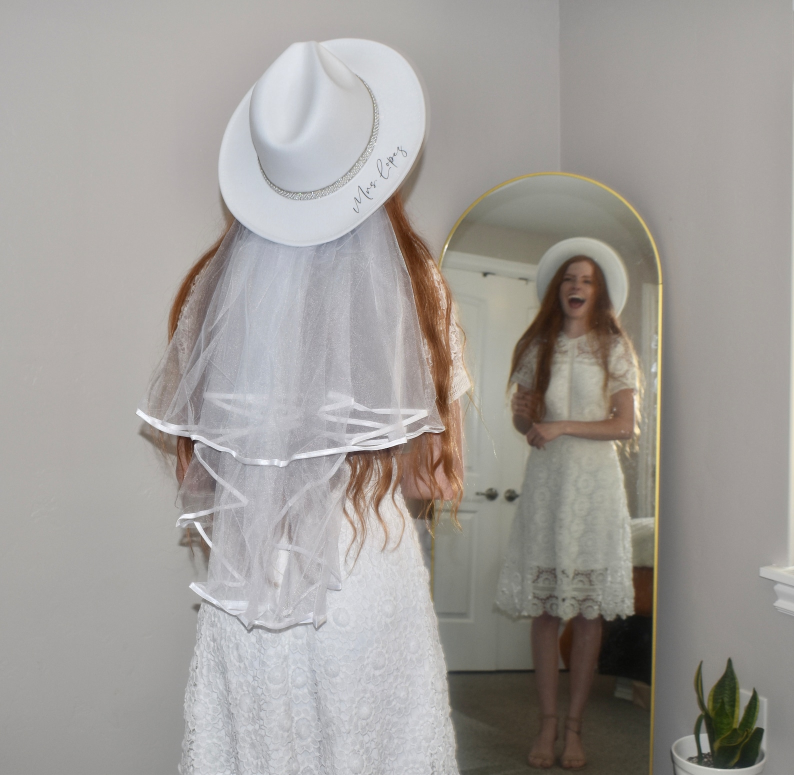 Hat With Veil, Bride Hat With Veil, Fedora Hat for Bride, Personalized ...