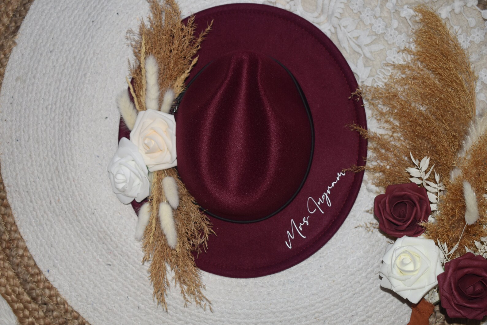 Bride Fedora Hat, MULTIPLE COLOR OPTIONS, Bride Hat, Bridal Hat ...