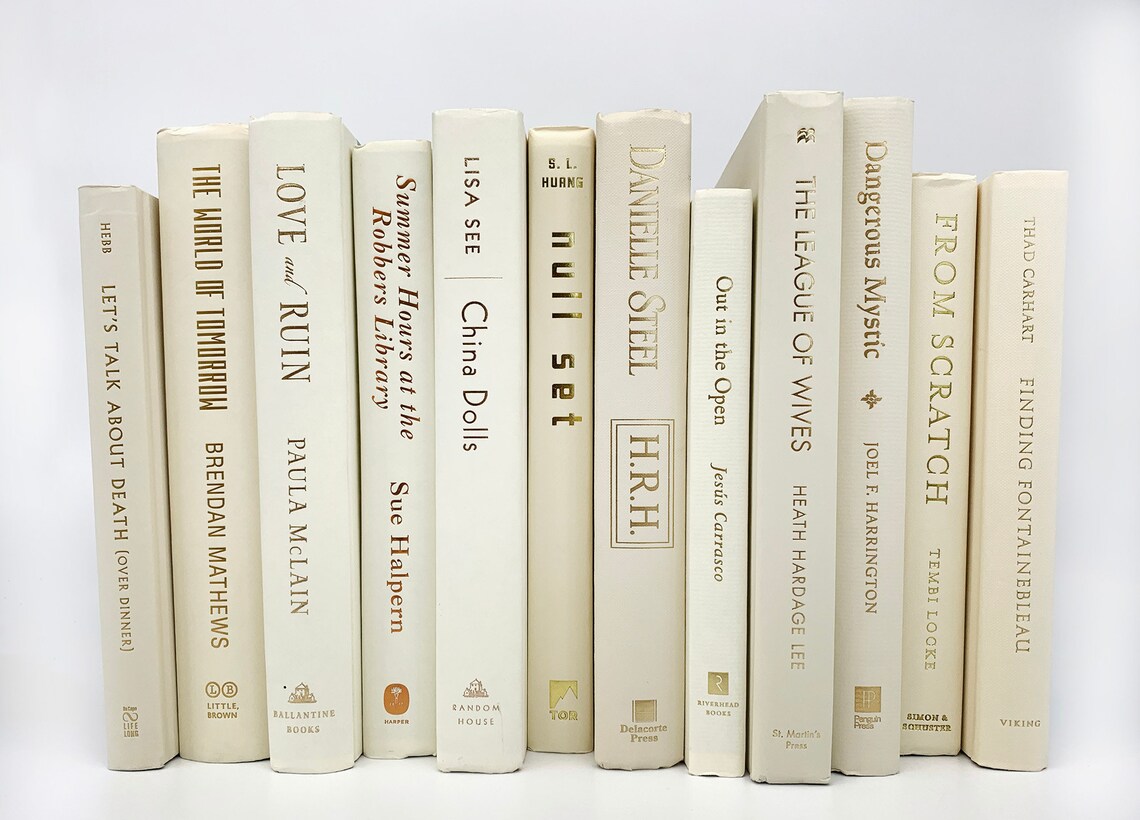 Beige Books by Color for Home Decor and Staging Beige off - Etsy