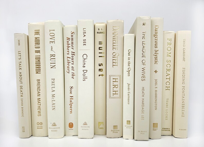 Beige Books by Color for Home Decor and Staging Beige off - Etsy