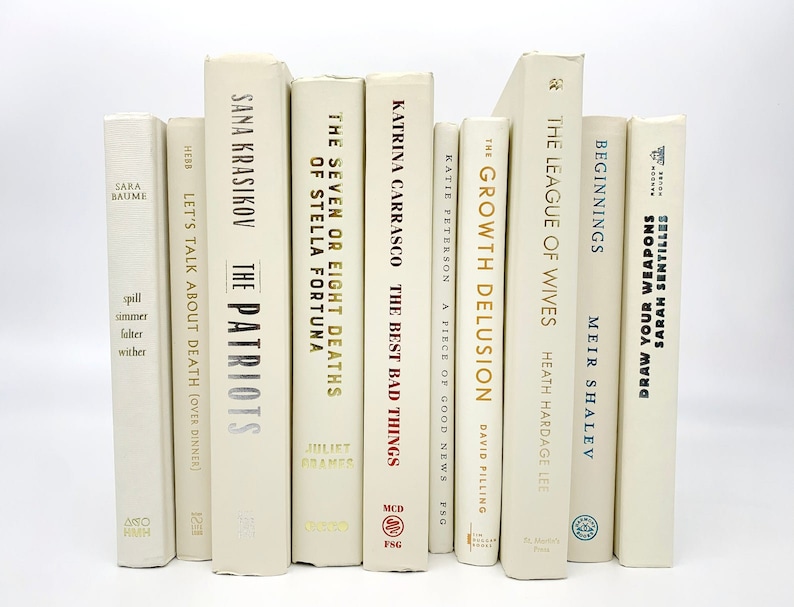 Beige Books by Color for Home Decor and Staging Beige off - Etsy