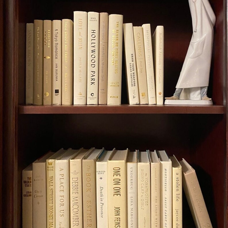 Beige Decorative Book Set: Curated Book Stacks for Home Staging - Etsy