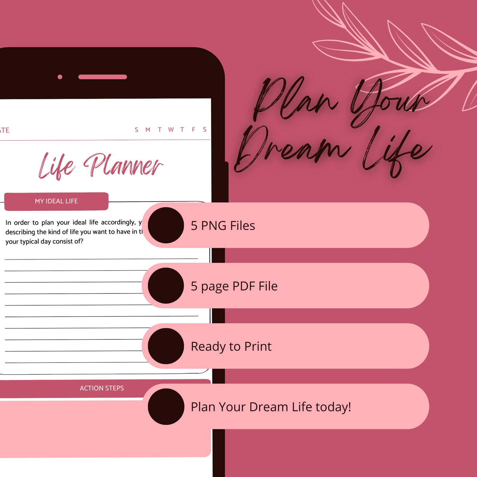 Dream Life Planner Bundle - Instant Download - Printable Life Planner ...