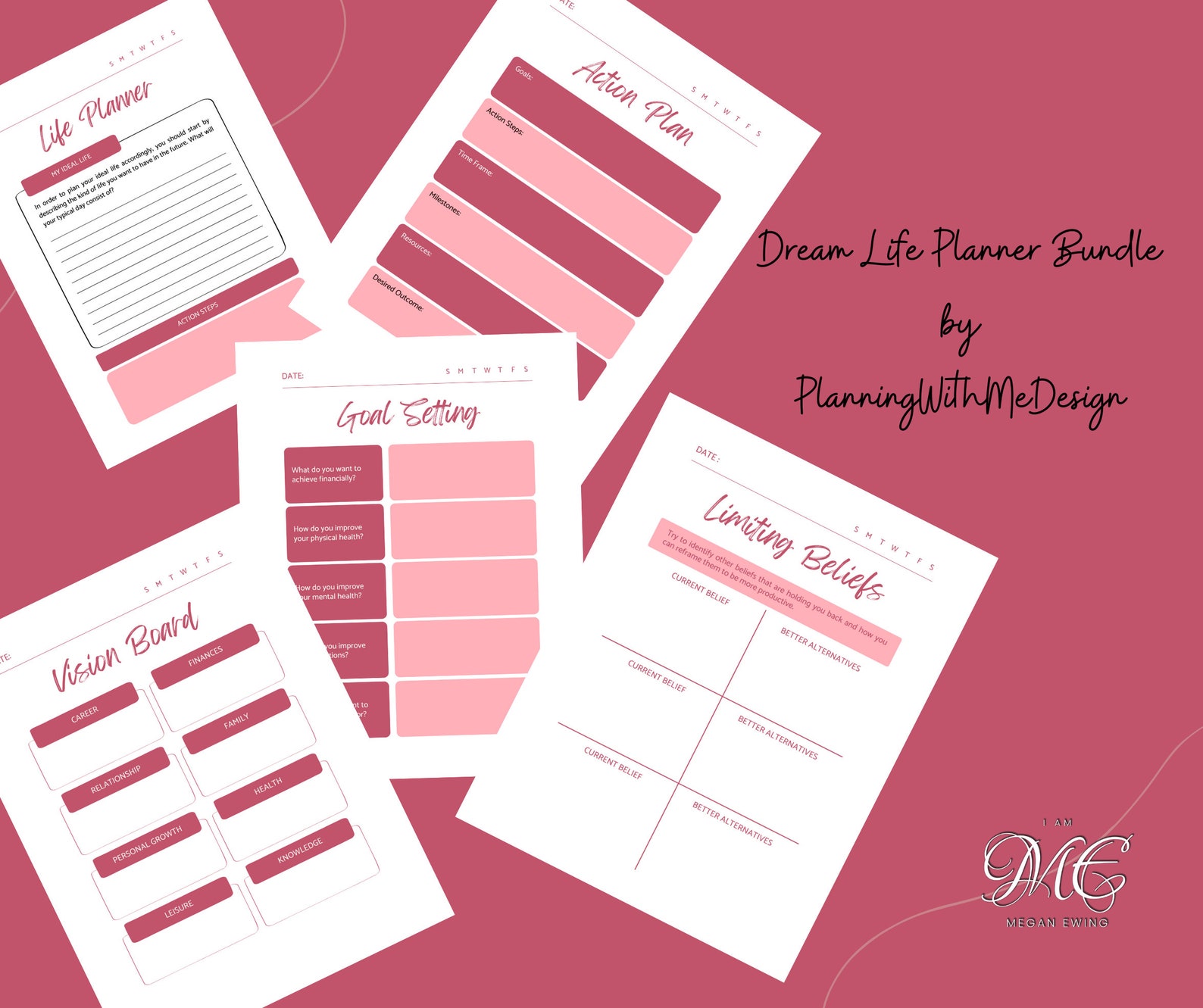 Dream Life Planner Bundle - Instant Download - Printable Life Planner ...