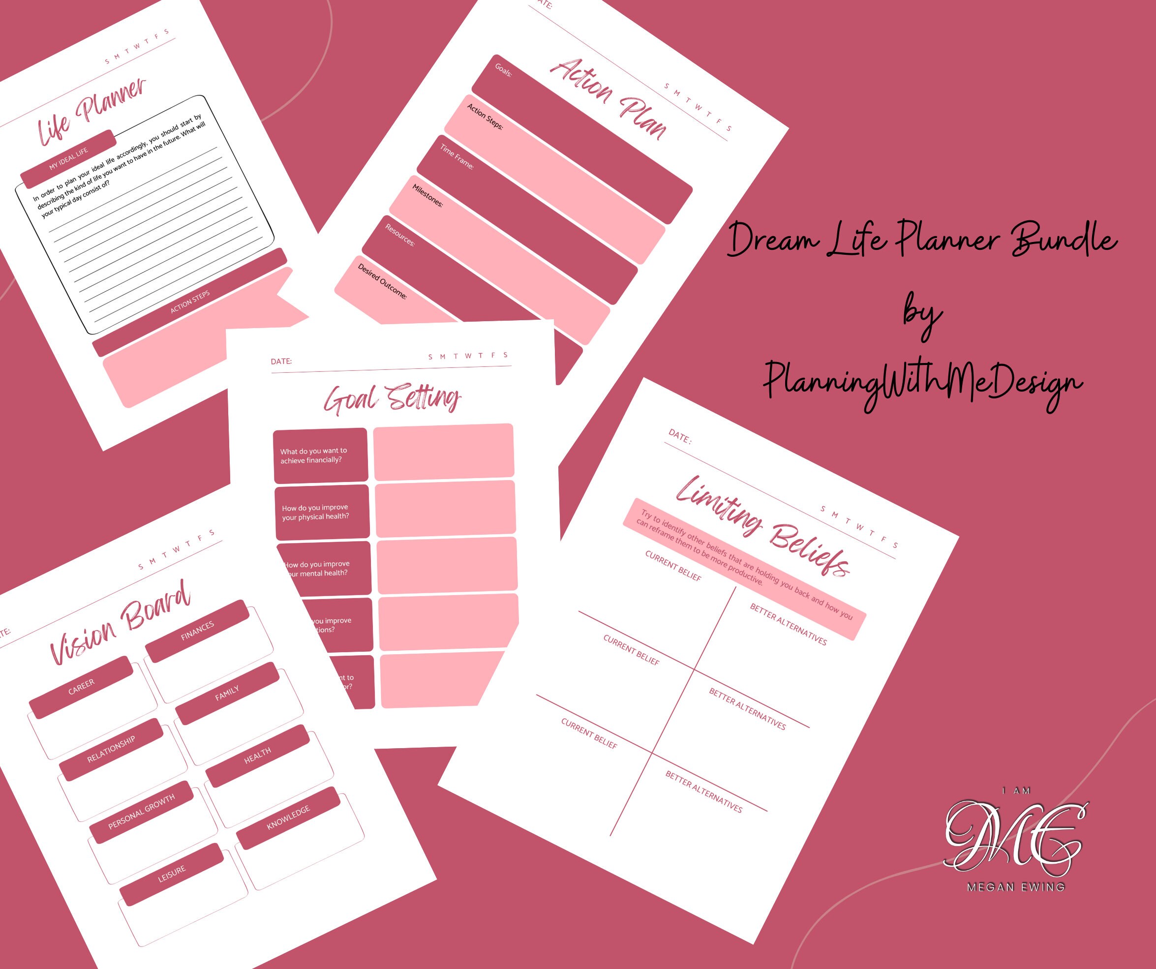 Dream Life Planner Bundle - Instant Download - Printable Life Planner ...