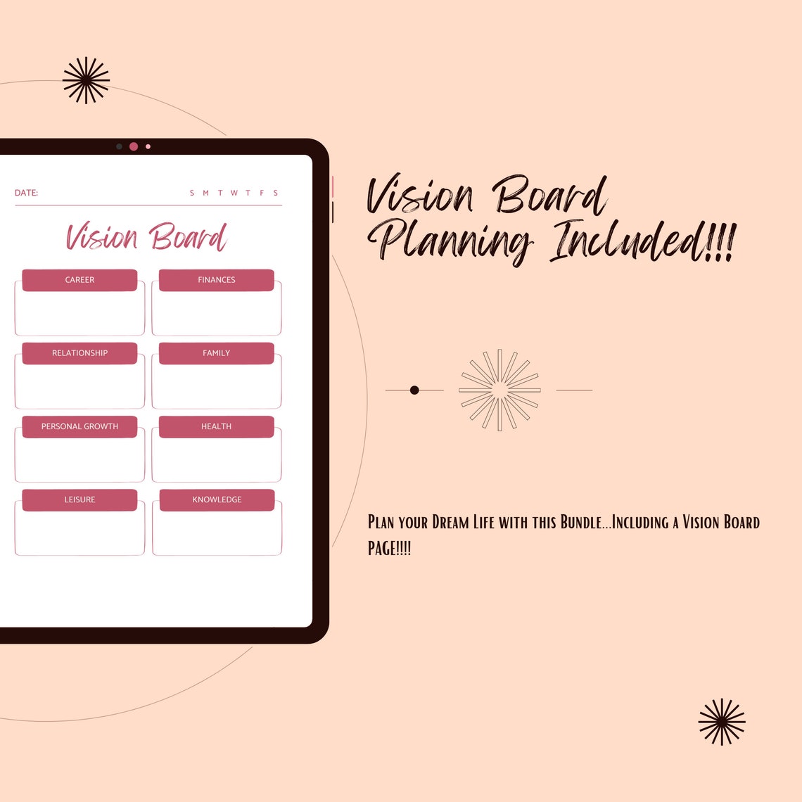 Dream Life Planner Bundle - Instant Download - Printable Life Planner ...
