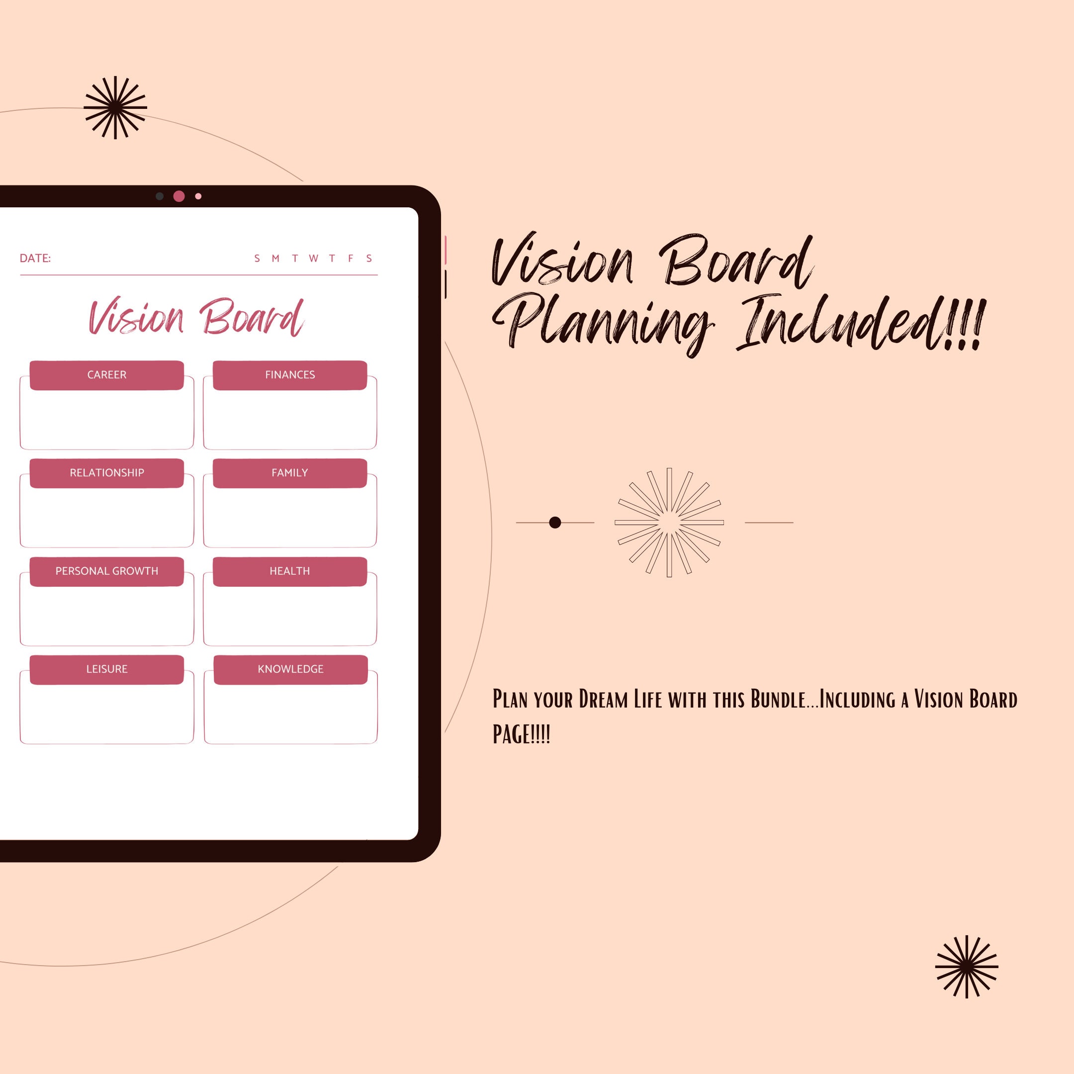 Dream Life Planner Bundle - Instant Download - Printable Life Planner ...