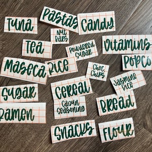 Custom Vinyl Pantry Labels – Multiple Fonts, Kitchen Organization - Etsy