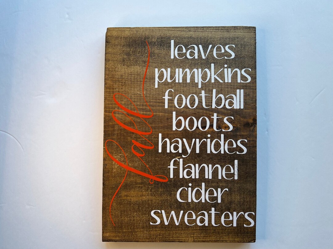 Fully Customizable Hand-painted Favorite Fall Things List Wood - Etsy