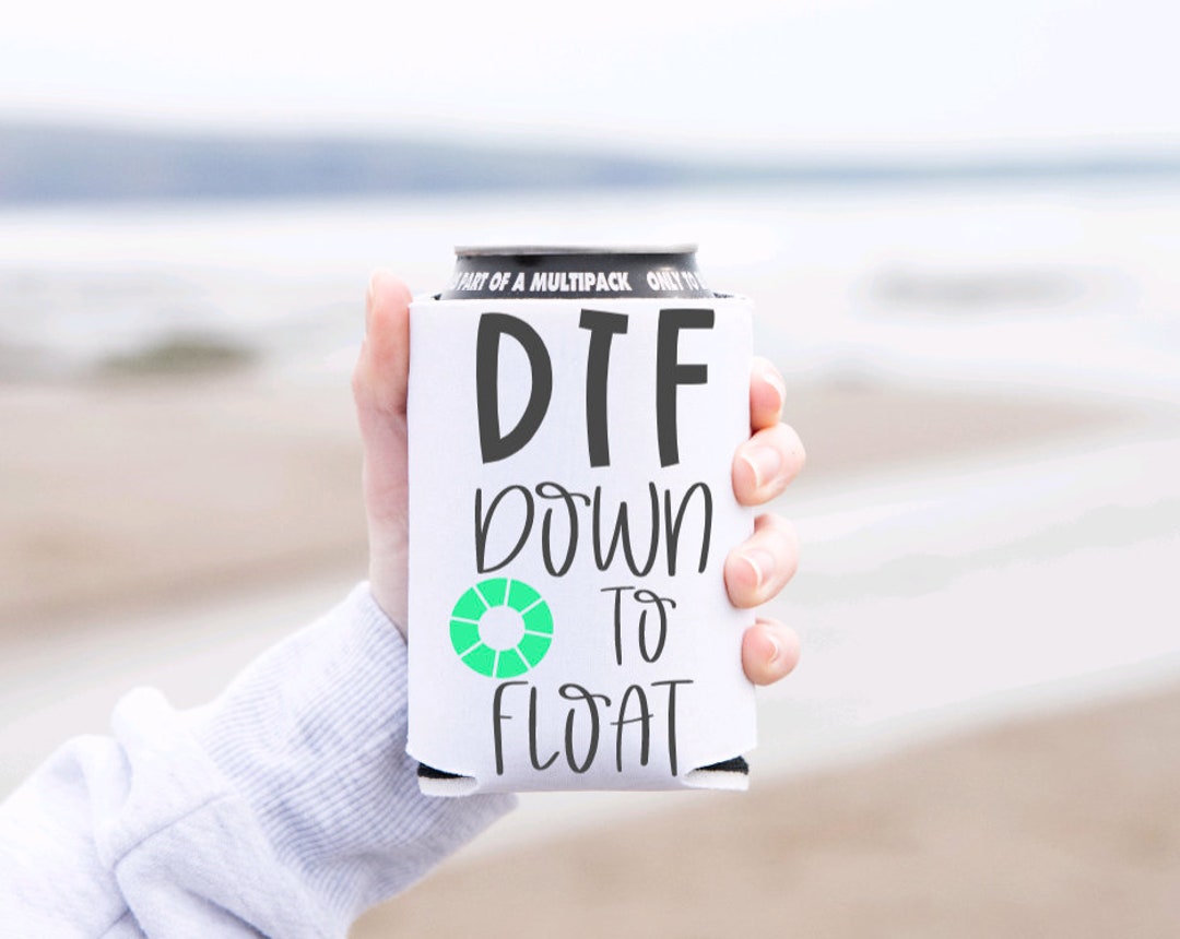 Down to Float Can Cooler, Customizable Can Cooler for Pool, Coozy for ...