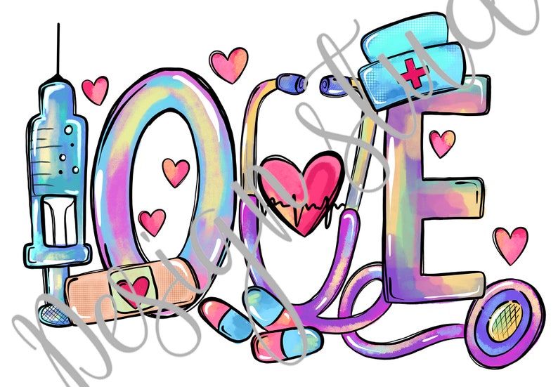 LOVE nurse Life RN Instant Download Shirt Design - Etsy