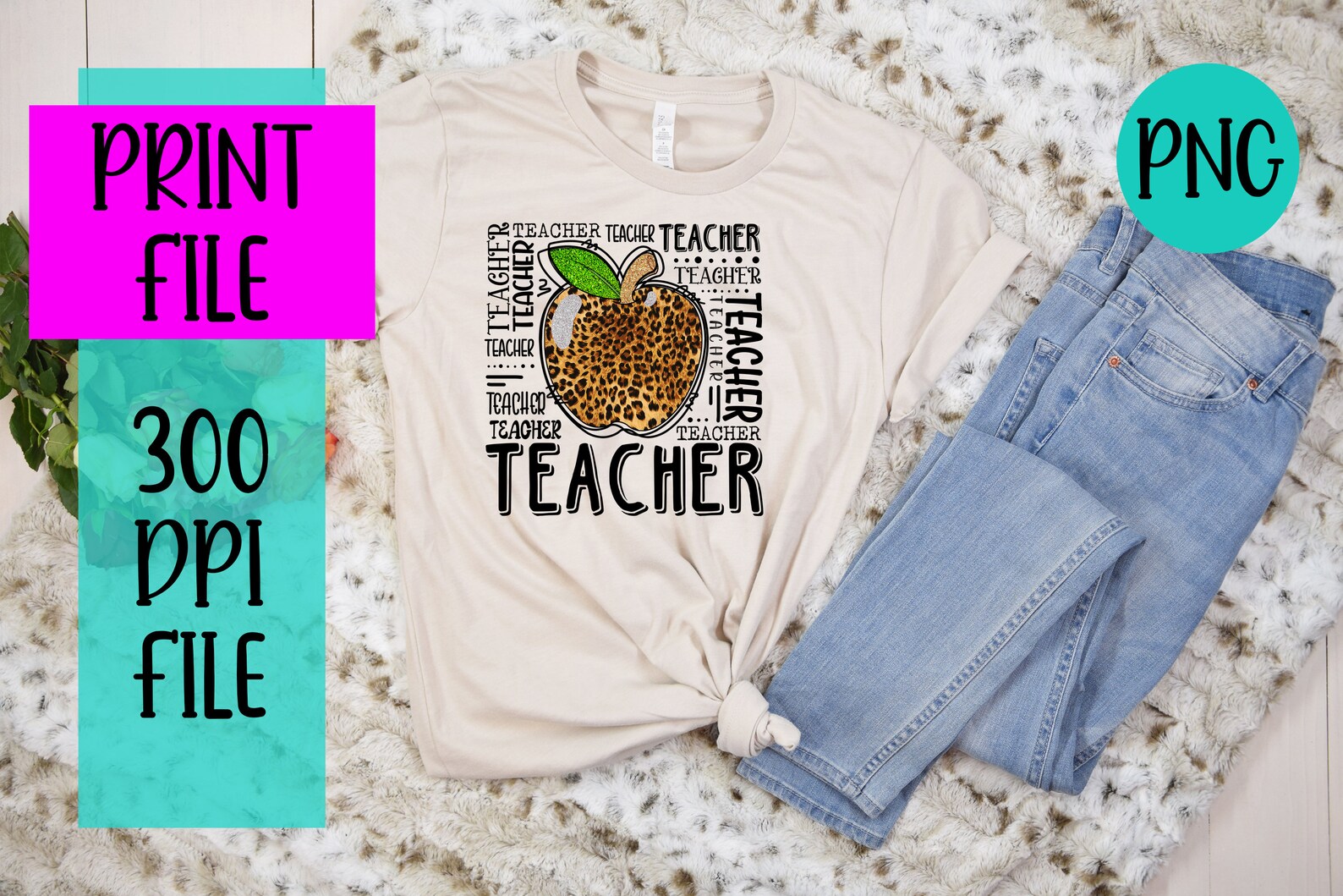 Teacher Sublimation PNG Leopard Teachers Sublimation Designs - Etsy