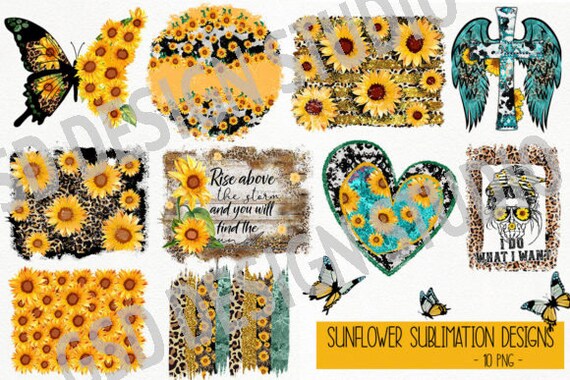Sunflower Sublimation Background PNG Instant Download Shirt - Etsy