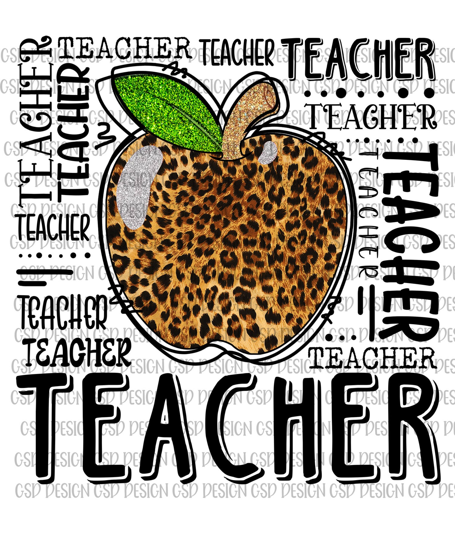 Teacher Sublimation PNG Leopard Teachers Sublimation Designs - Etsy