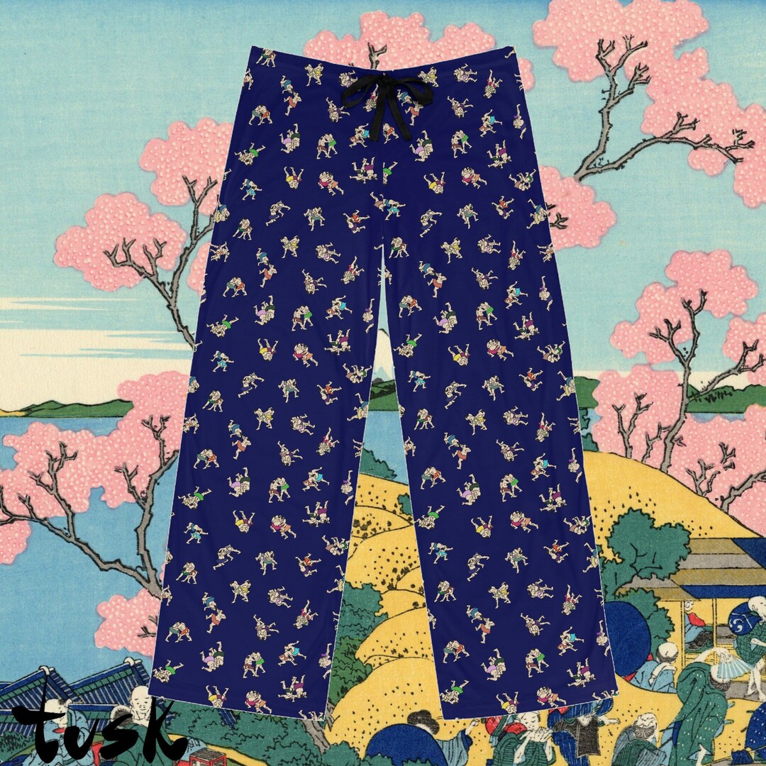 Sumo Wrestler Mens Pajama Pants Japanese Ukiyoe Pattern - Etsy