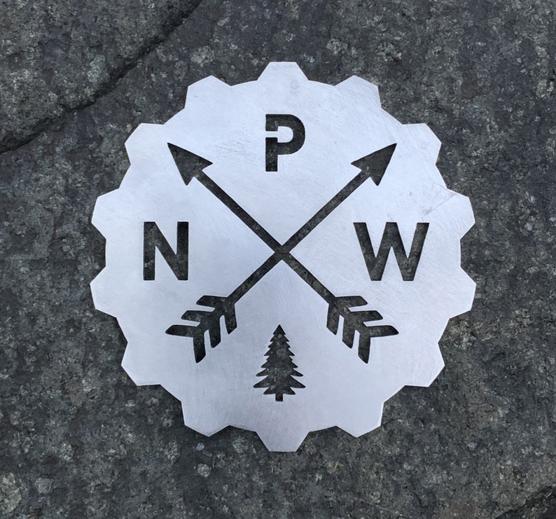 PNW Coaster Stainless Steel | PNW Art | Bike Gear Coaster | PNW Decor ...