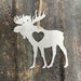 Moose Metal Christmas Ornament Made From Stainless Steel | Farmhouse ...