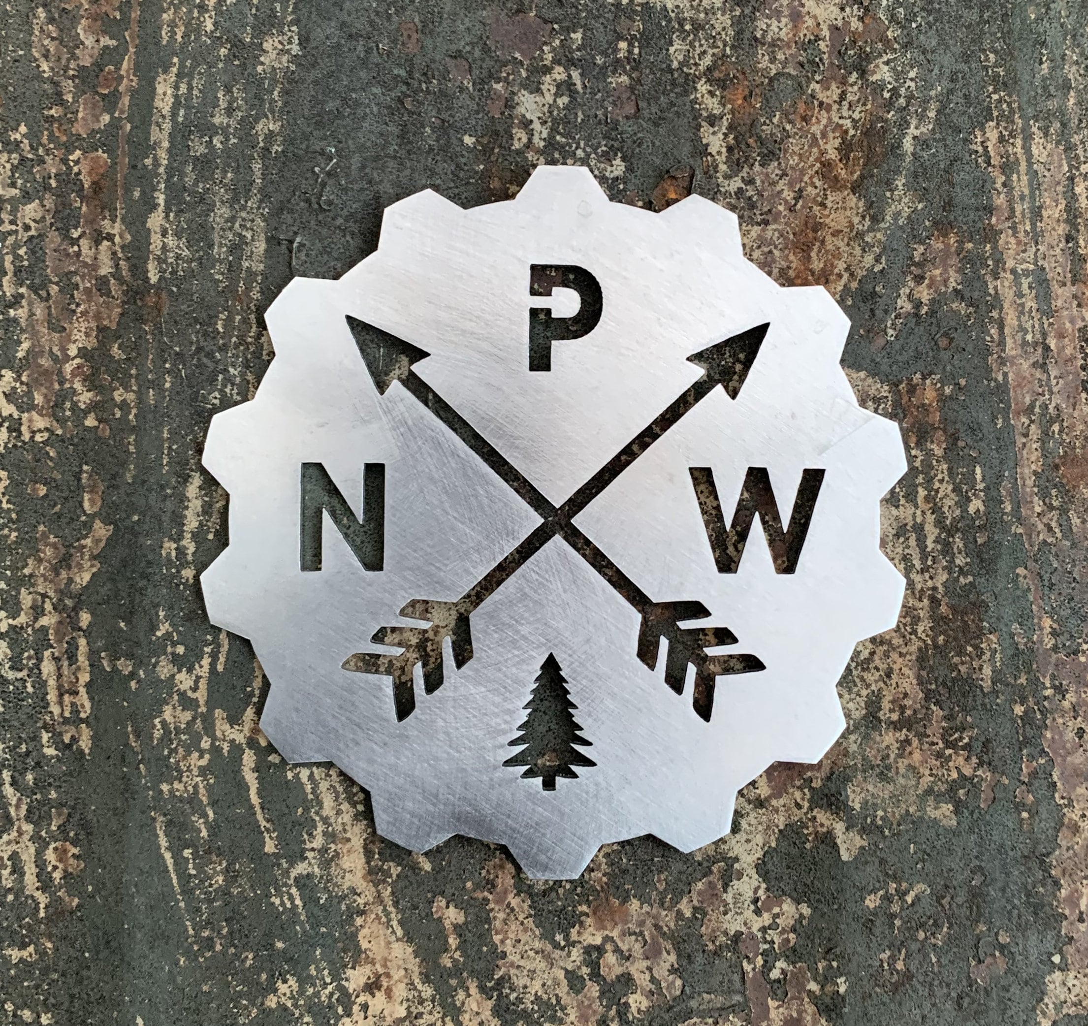 PNW Coaster Stainless Steel | PNW Art | Bike Gear Coaster | PNW Decor ...
