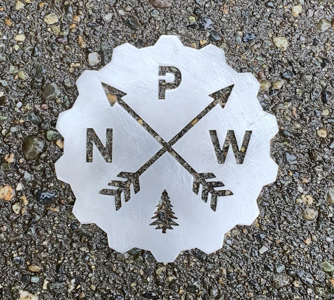 PNW Coaster Stainless Steel | PNW Art | Bike Gear Coaster | PNW Decor ...