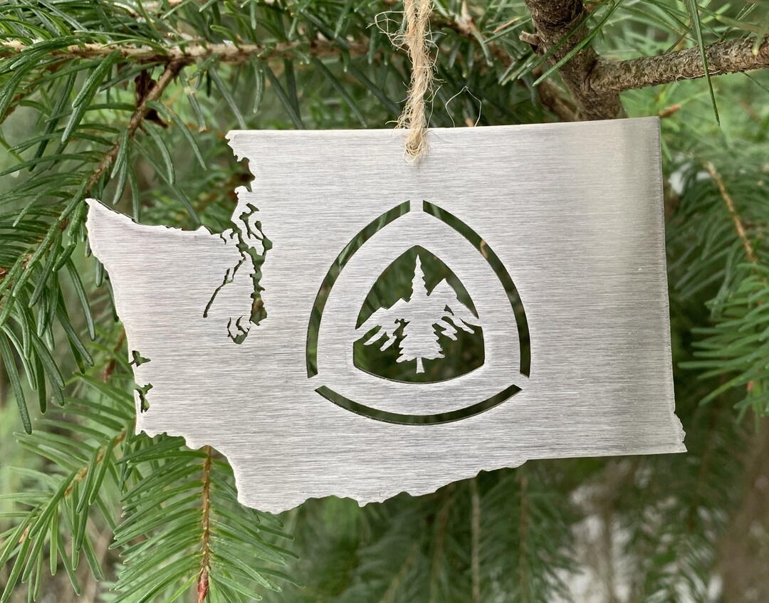 Washington State Pacific Crest Trail Map Ornament | PNW Art | PNW ...