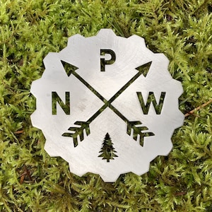 PNW Coaster Stainless Steel | PNW Art | Bike Gear Coaster | PNW Decor ...
