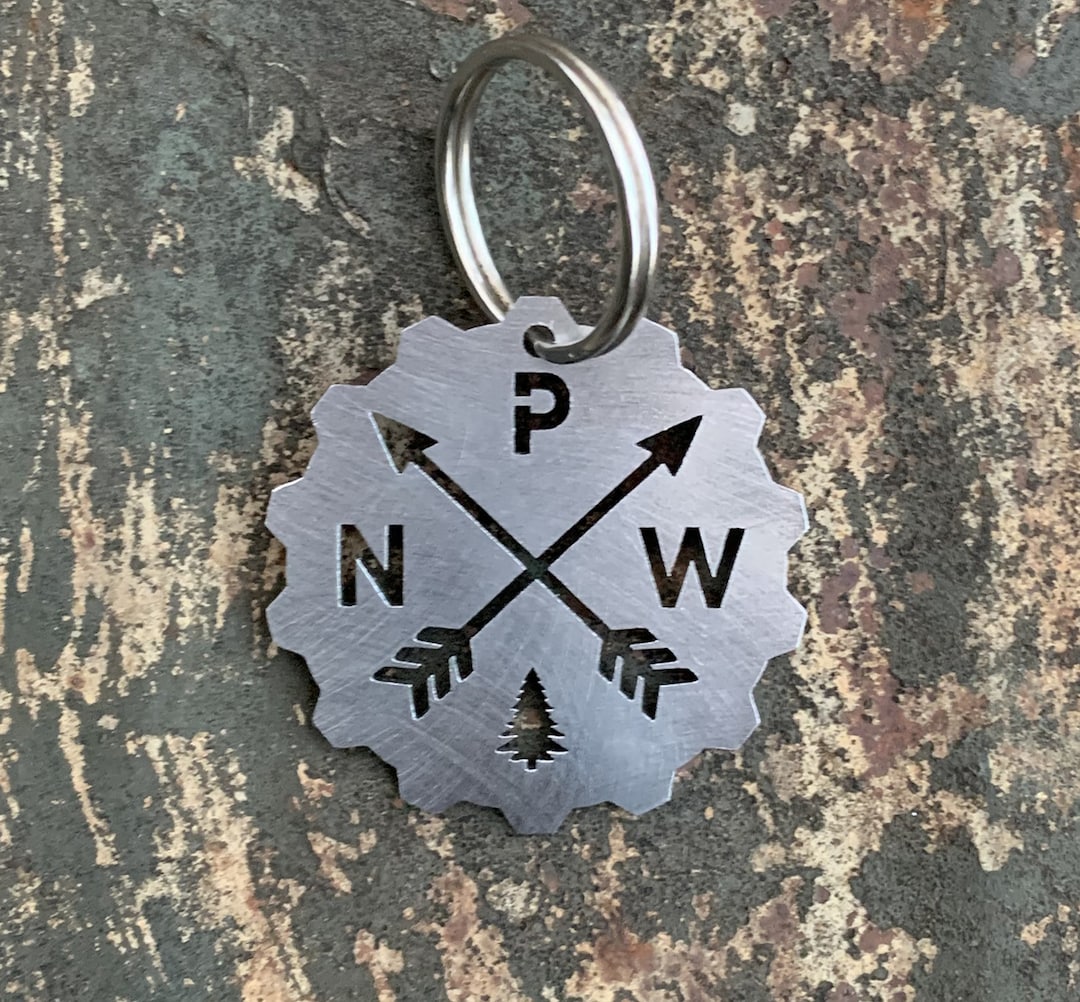 PNW Keychain | PNW Art | PNW Key Ring | Pacific Northwest Gift - Etsy
