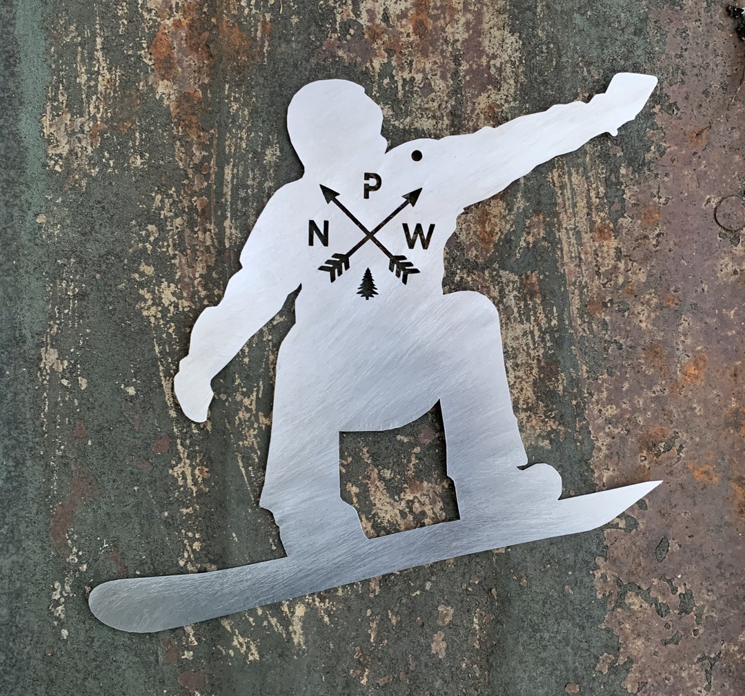 Snowboarding Metal Art | PNW Art | Snowboarding Decor | PNW Art - Etsy