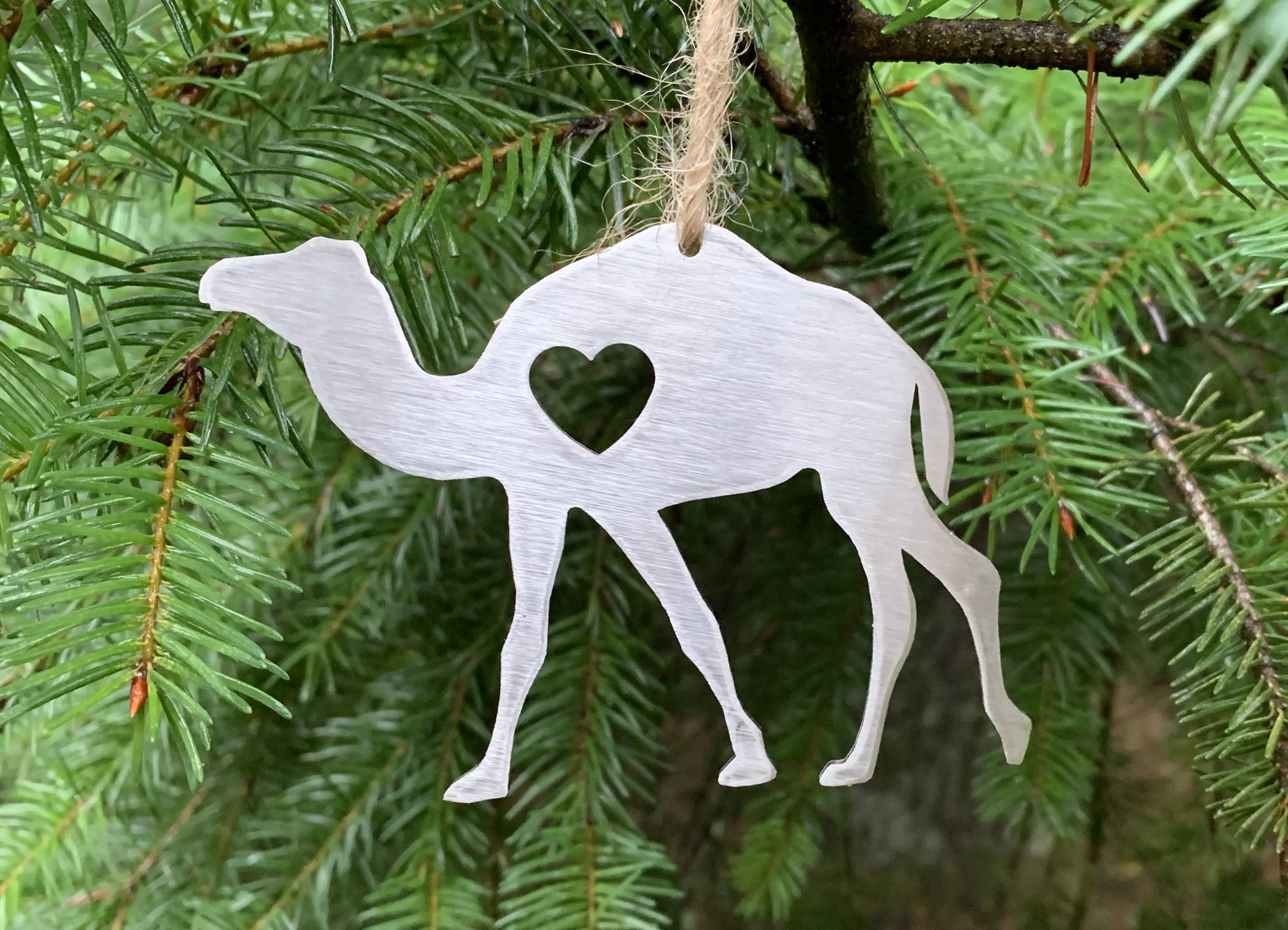 Camel Ornament With Heart Stainless Steel Camel Christmas Tree Ornament ...