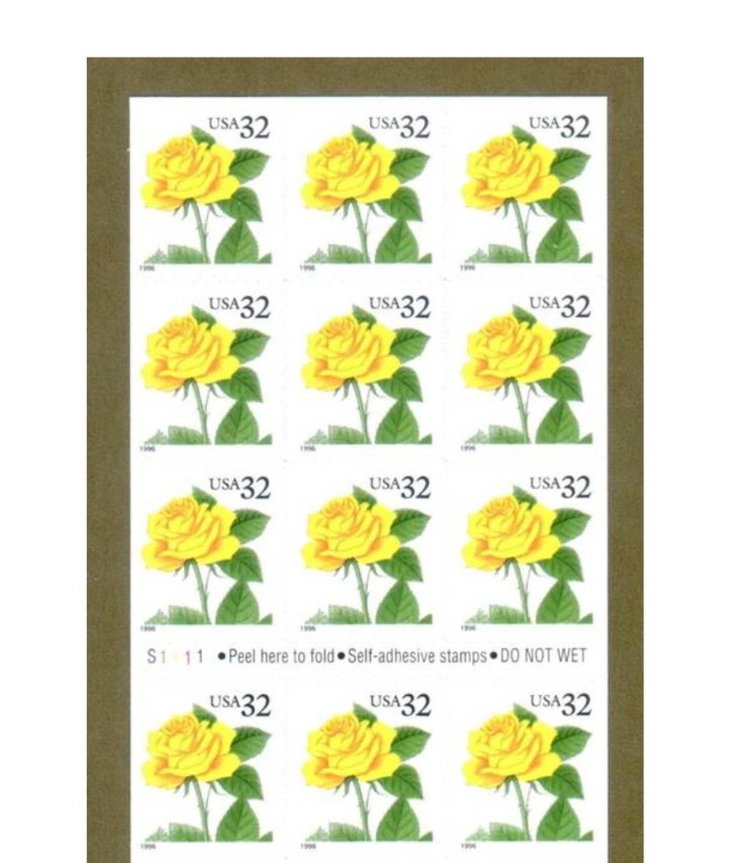 20 Yellow Rose US Postage Stamps Love Botanical Rose Flowers, Wedding ...