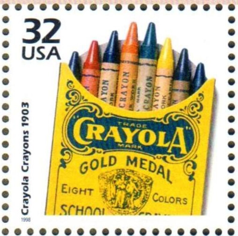Vintage Unused First Box of Crayola Crayons Produced 1903 US Postage ...