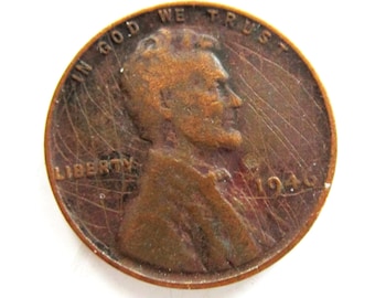 Vintage 1944 Lincoln Penny Copper Wheat One Cent Penny Full Date, Fine+ ...
