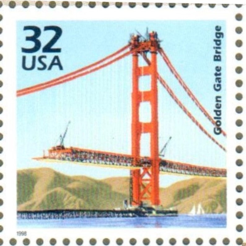 Vintage Unused California Golden Gate Bridge Completed and Opened 1937 ...