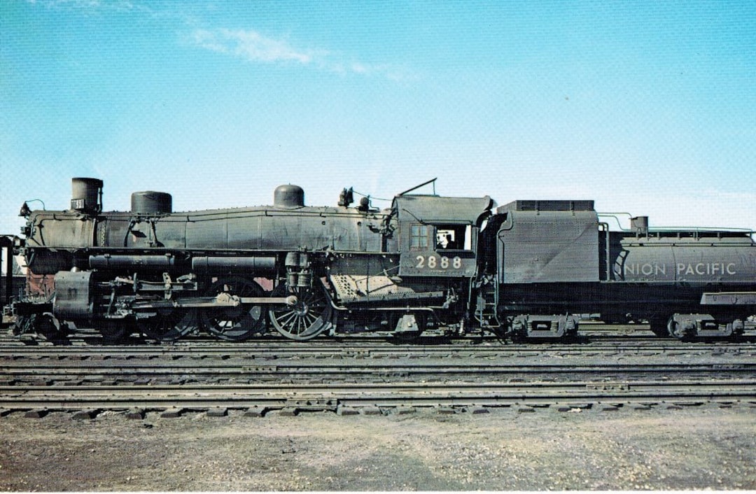 Railroad Collectible Train Picture Union Pacific Railroad 2888 Steam Locomotive 4-6-2 W Bell ...