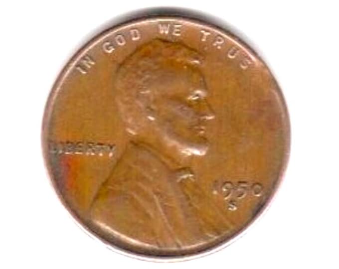 Vintage 1950S Lincoln Penny Copper Wheat One Cent Penny Full Date ...