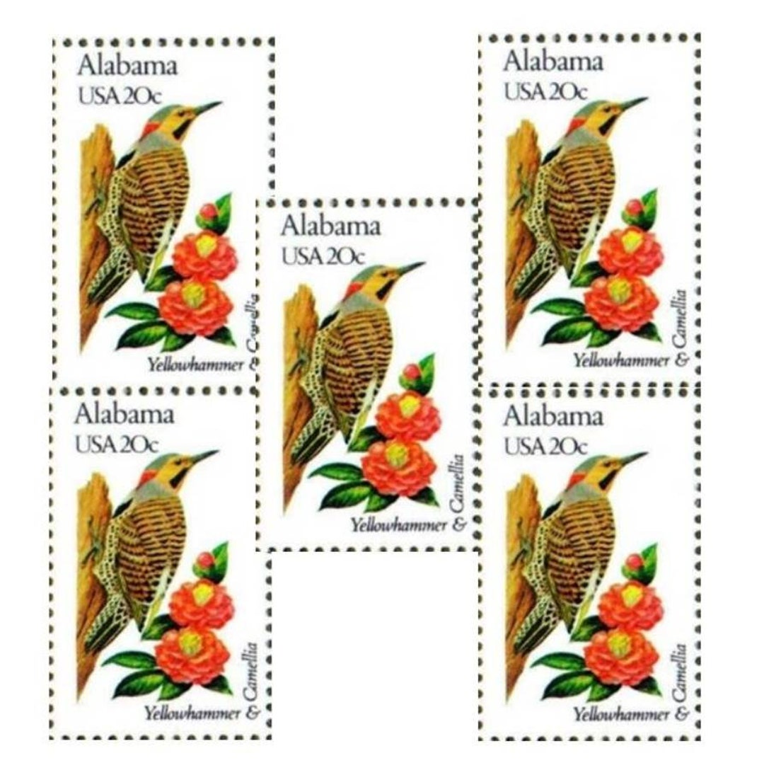 Vintage Unused Alabama State Flower and Bird US Postage Stamps - 20 ...