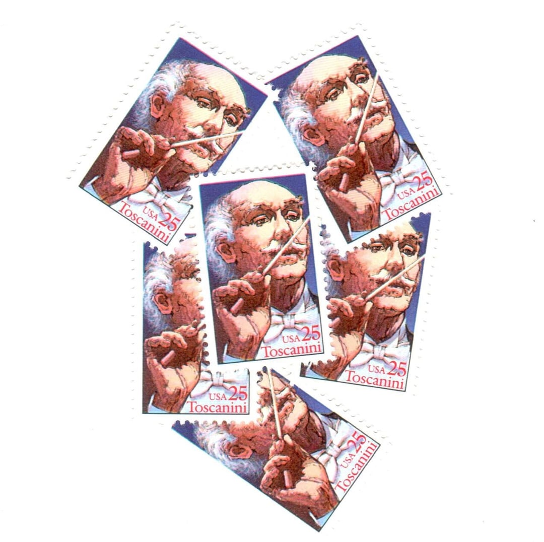 US Postage Stamp Arturo Toscanini Music Conductor Set of 6 25 Cent MNH ...