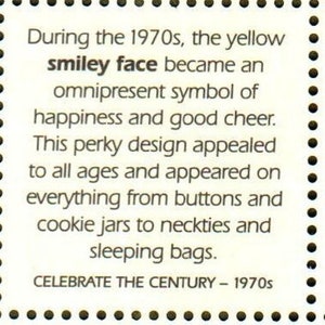 Vintage Unused Yellow Smiley Face Emoji Happiness US Stamp Introduced ...