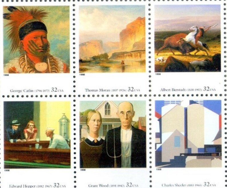Vintage Unused American Art Four Centuries 20 Different Famous Art ...