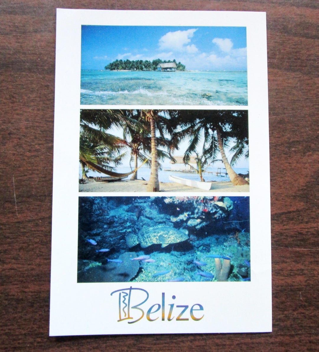 Vintage Belize Coral Island Postcard - Perched on the Barrier Reef ...
