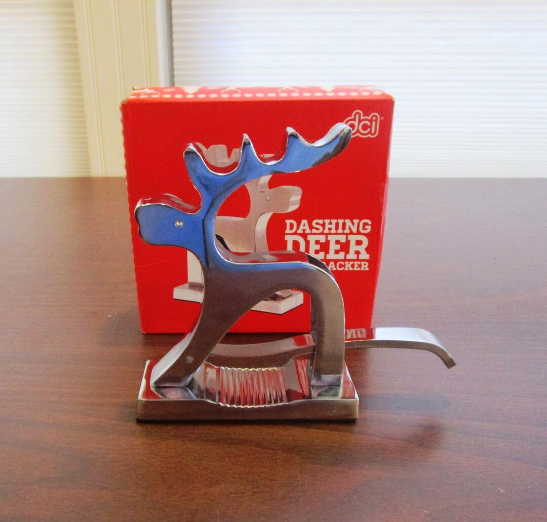 DCI Dashing Reindeer Deer Nutcracker Chrome Plated Heavy Duty Aluminum ...