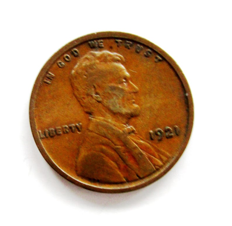 Vintage 1921 Lincoln Penny Copper Wheat One Cent Penny Full Date, Good ...