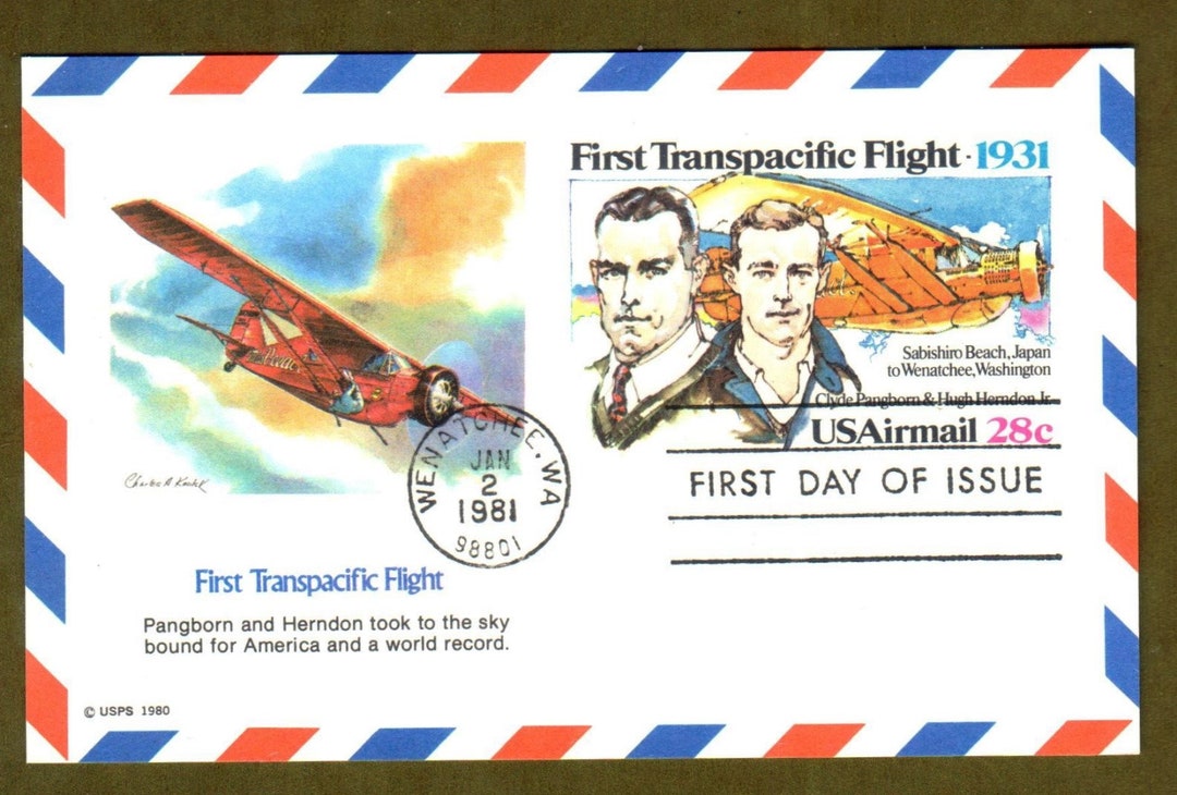 Vintage Postcard US Airmail First Transpacific Flight 1931 First Day ...