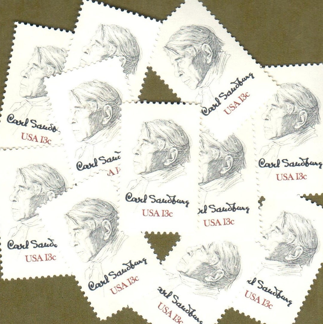 Vintage Unused Carl Sandberg Famous American Author Poet US Postage 13 ...