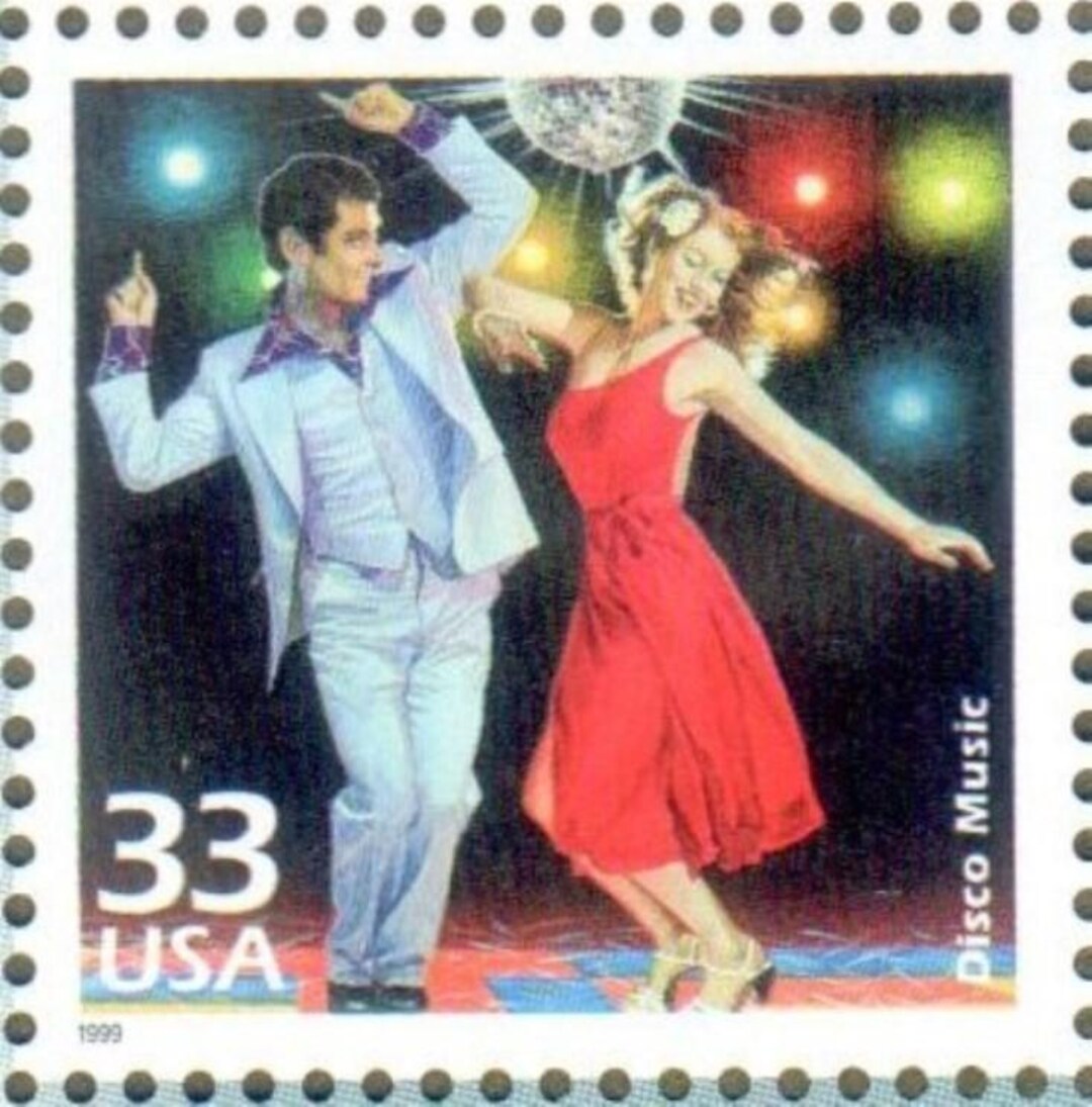 Vintage Unused Disco Music Dancing Craze Celebrated - 33 Cent US ...