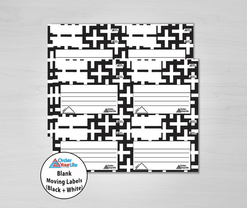 2 Bedroom Moving Labels: Printable Moving Labels, Color Coded and ...